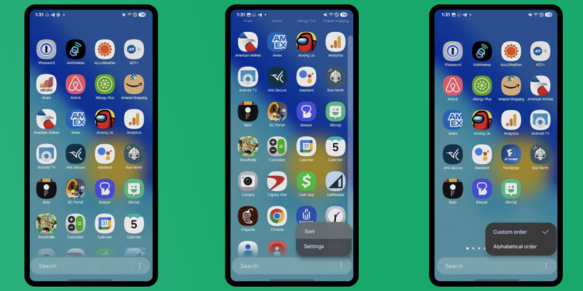 How to switch back to app drawer pages on your Galaxy Phone