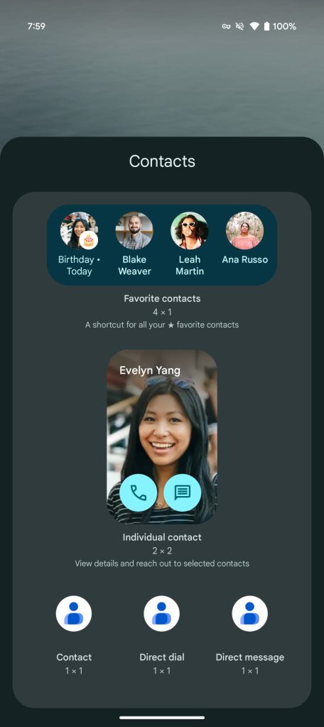 Google Contacts redesigns Favorite widget on Android