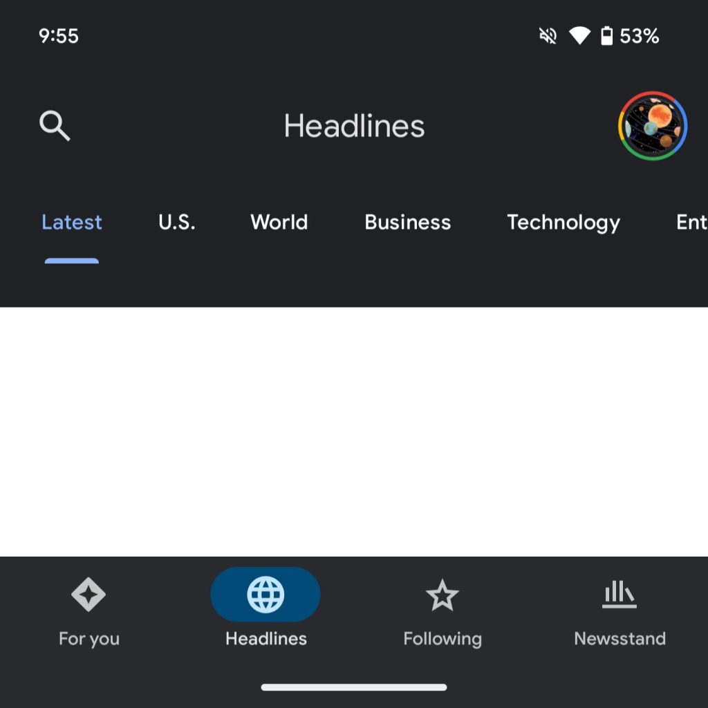 Google News redesign simplifies the bottom bar on Android