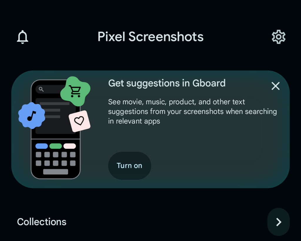 Pixel Screenshots rolling out Gboard recall integration