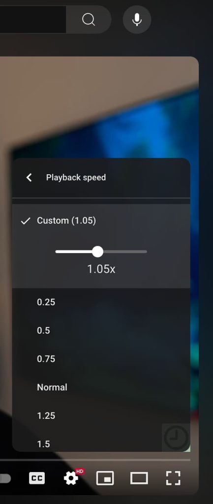 YouTube on the web gets ‘Custom’ playback speed controls