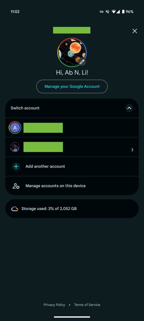 Google Account switcher gets fullscreen redesign on Android: Gmail
