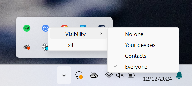 Quick Share for Windows gets improved visibility settings