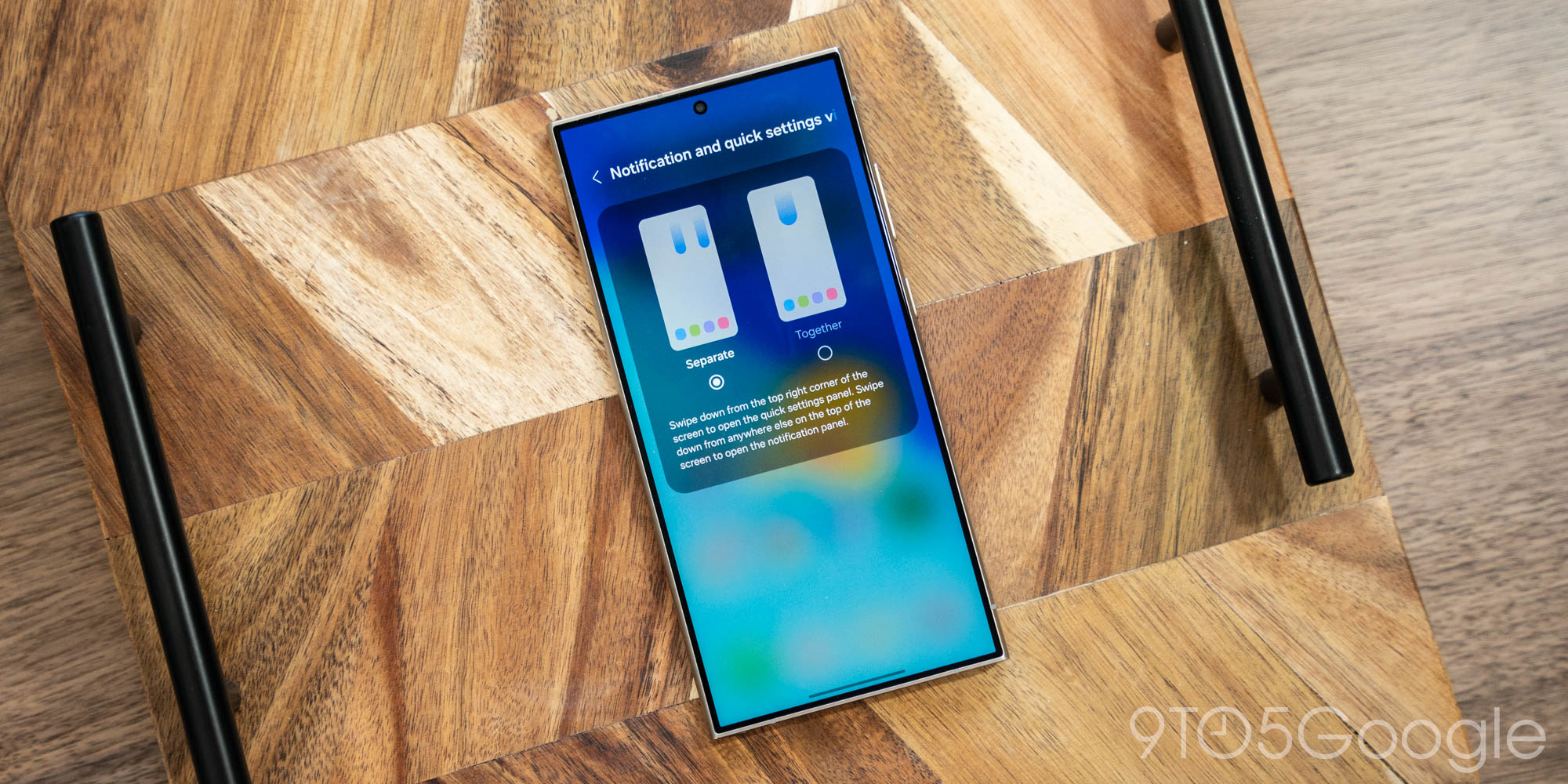 Samsung splits notifications and Quick Settings, but the right way