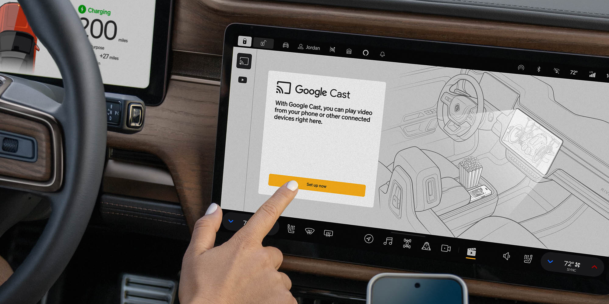 Rivian update adds Google Cast support and YouTube app