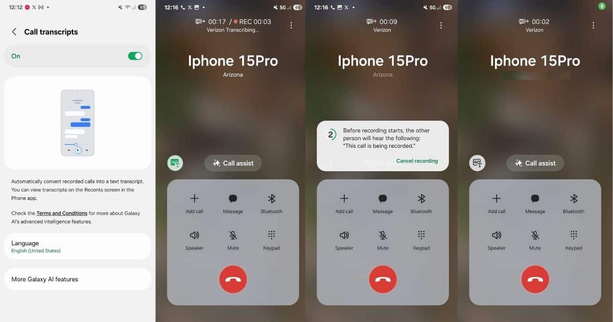 Samsung Galaxy phones get call recording in One UI 7