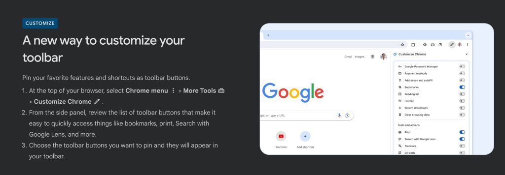 How to customize Google Chrome toolbar on Mac, Windows
