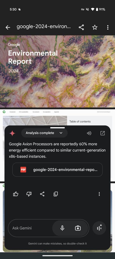 Gemini overlay rolling out ‘Ask about this PDF’ on Android