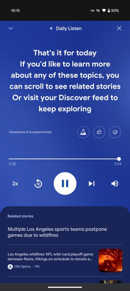 On Daily Listen showcasing the promise of Google Discover
