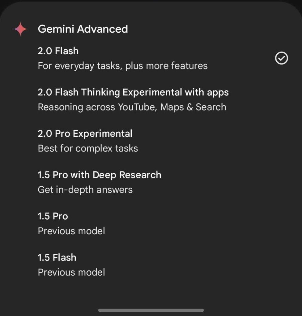 Gemini 2.0 Flash Thinking, 2.0 Pro Experimental live in Gemini app