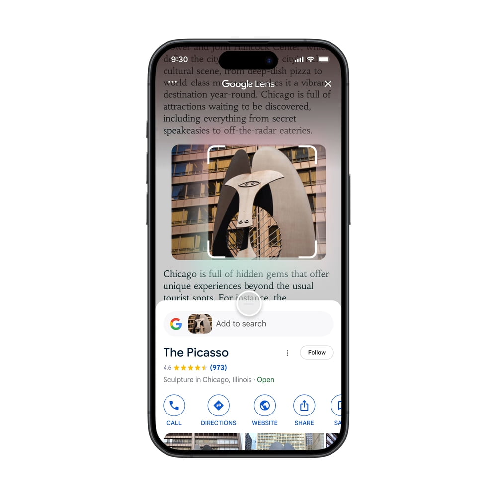Google Lens powering new Screen Search in Chrome for iOS