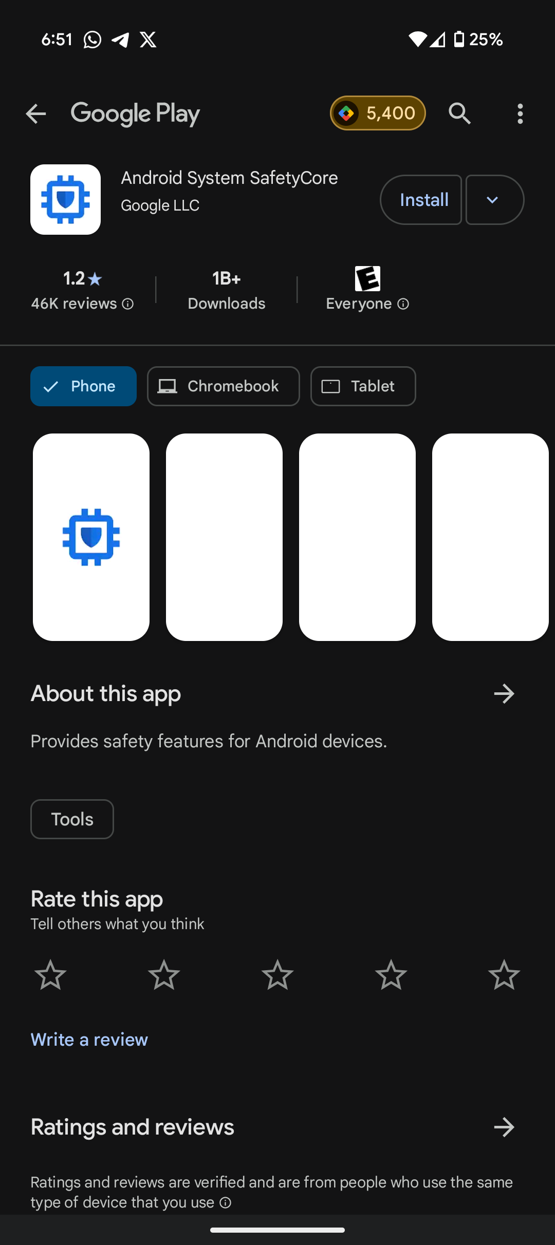 What is the 'SafetyCore' app on my Android phone?