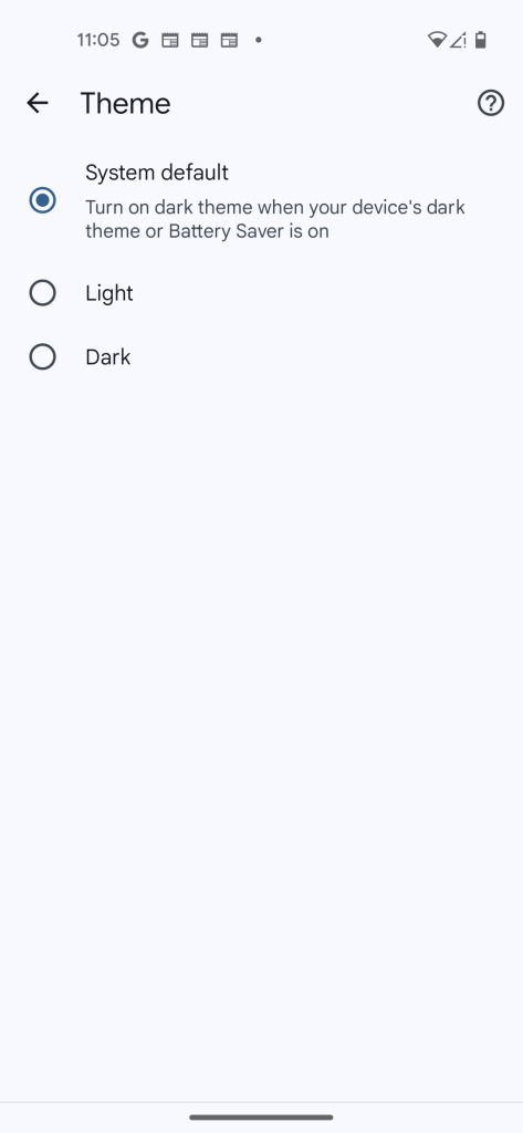 Chrome for Android adding 'Appearance' section in menu