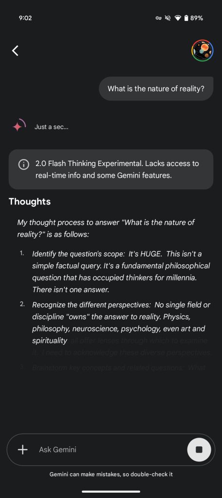 Gemini 2.0 Flash Thinking, 2.0 Pro Experimental live in Gemini app