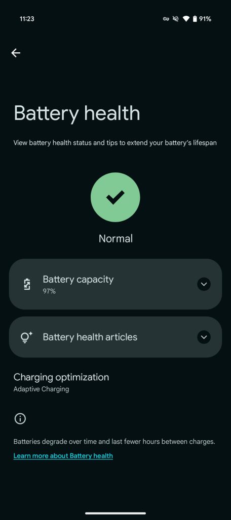 Android 16 Beta adds Pixel Battery health