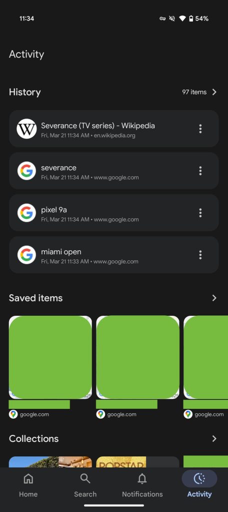Google app adding new ‘Activity’ tab on Android