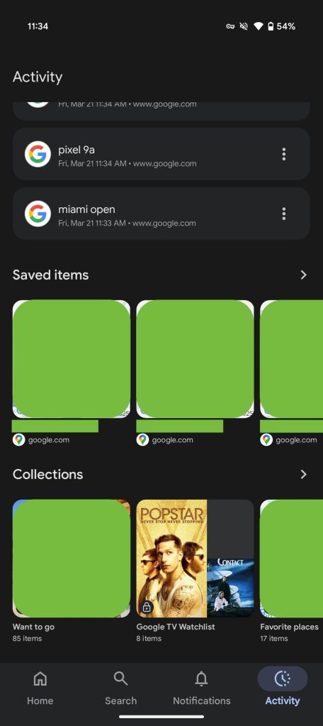 Google Search app rolls out ‘Activity’ tab on Android