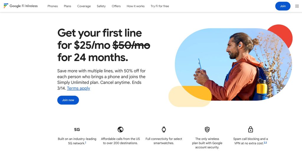 Google Fi offers 50% off Simply Unlimited for 2 years, $25/month