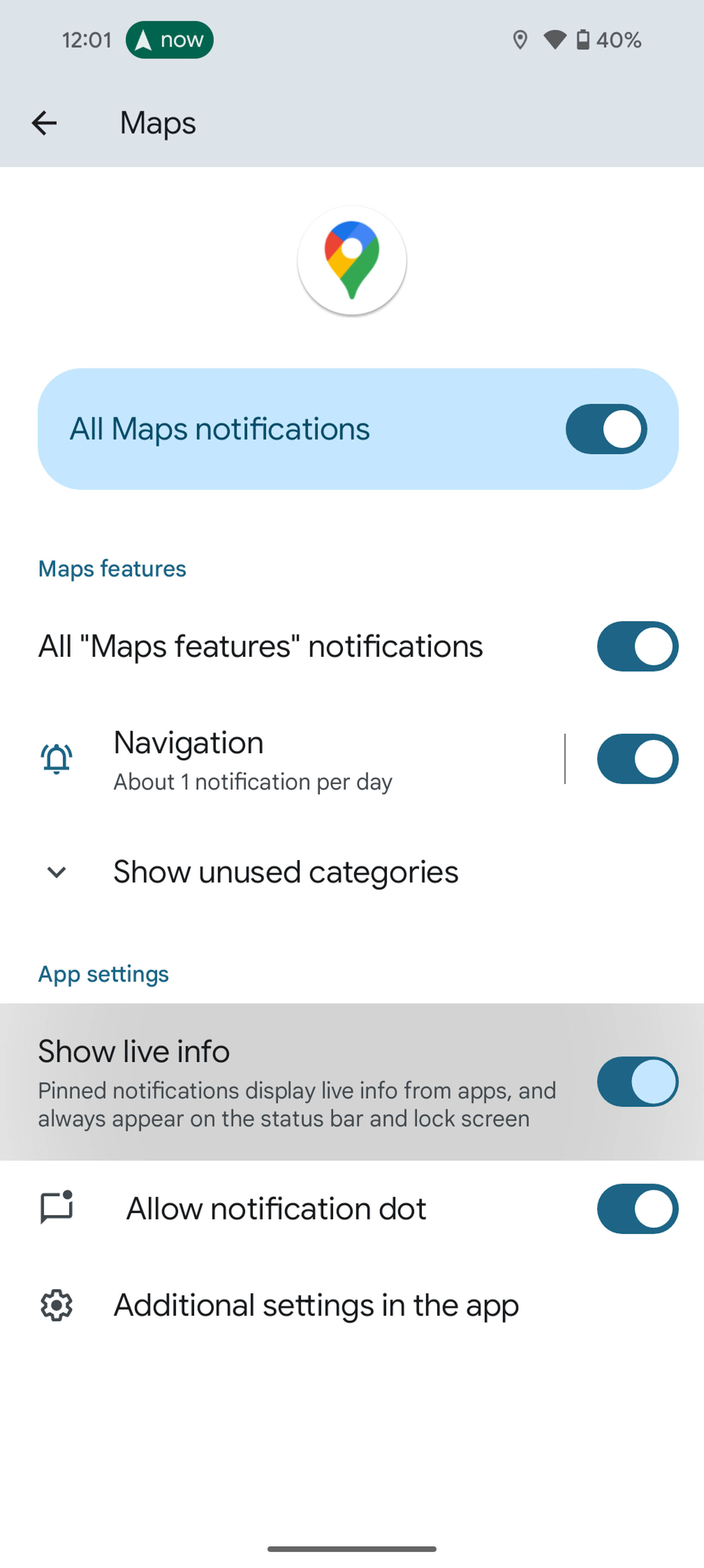 Google Maps adds support for Android 16 'Live Updates' feature