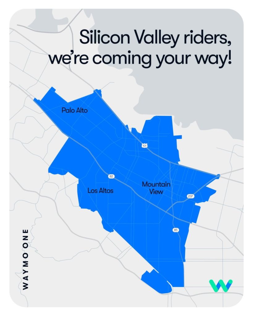 Waymo One coming next to Silicon Valley
