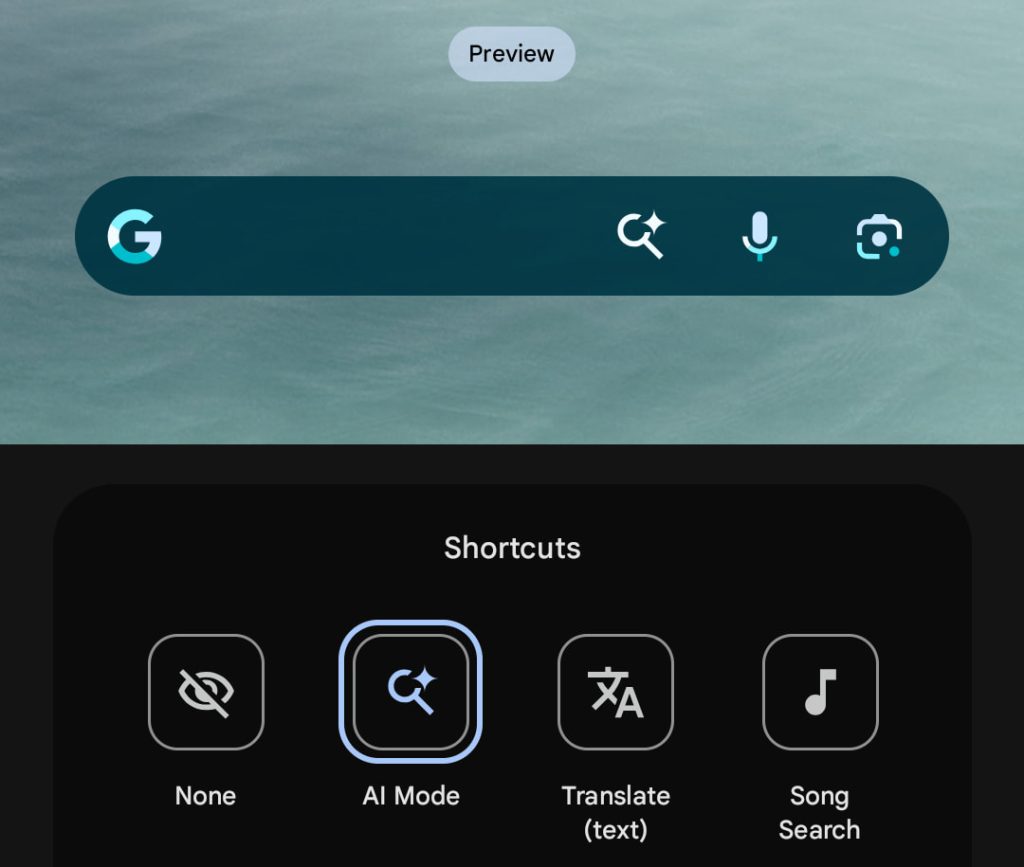 Google AI Mode gets Search bar shortcut, tests sleek redesign