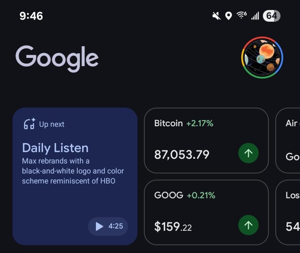 Google brings Discover ‘space’ carousel to more Android devices