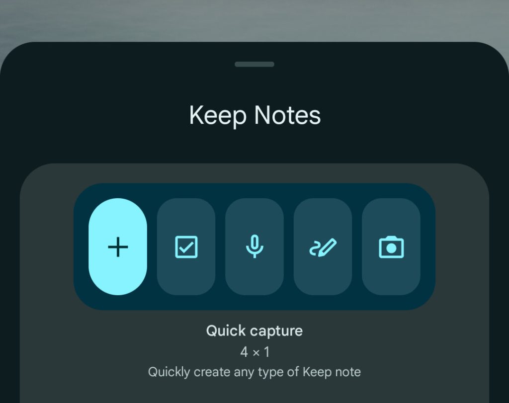 Google Keep widget redesign matches new Android guidelines