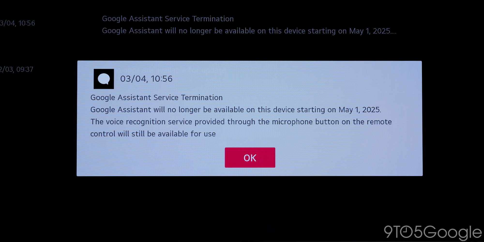 LG TVs will lose the Google Assistant on May 1