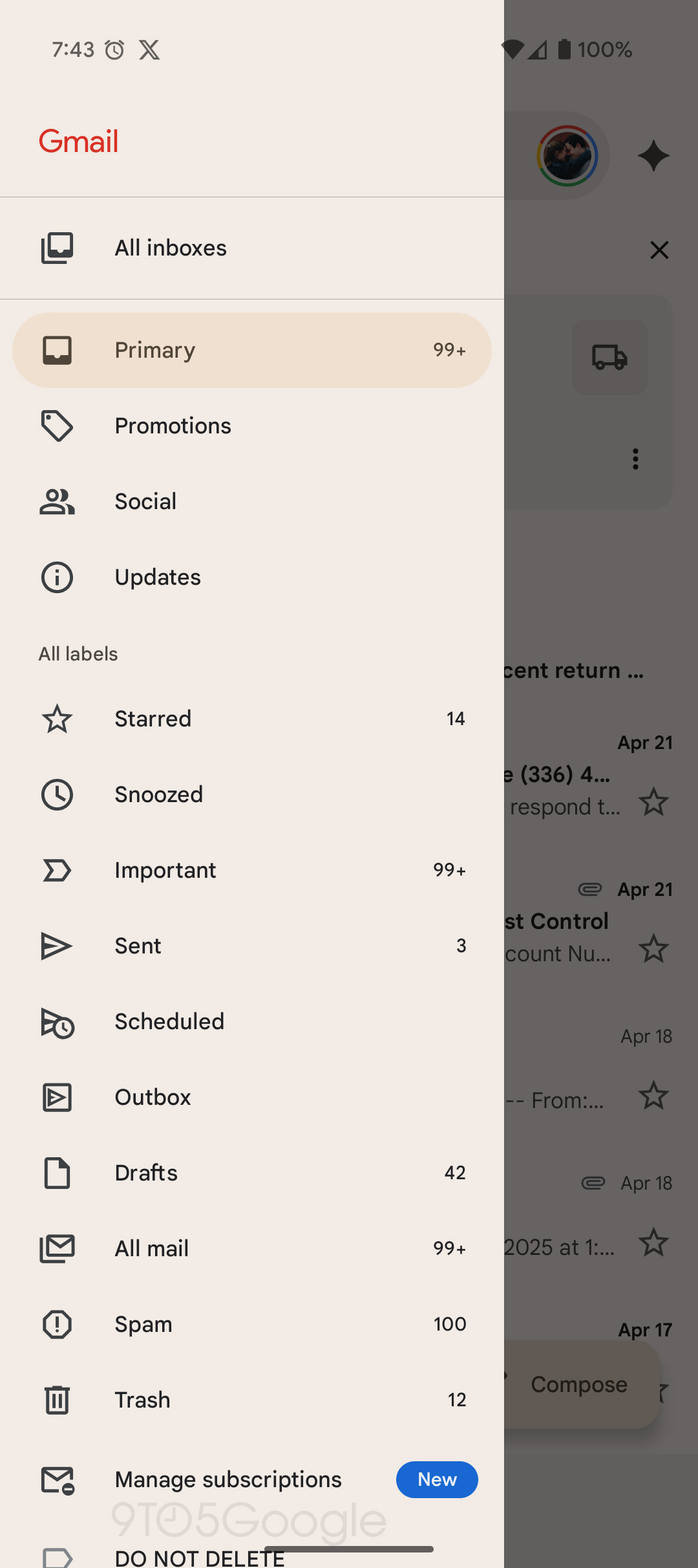 Gmail rolls out Manage Subscriptions page, one-click unsubscribe
