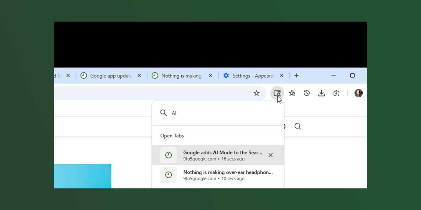 Google Chrome's Tab Search button is moving