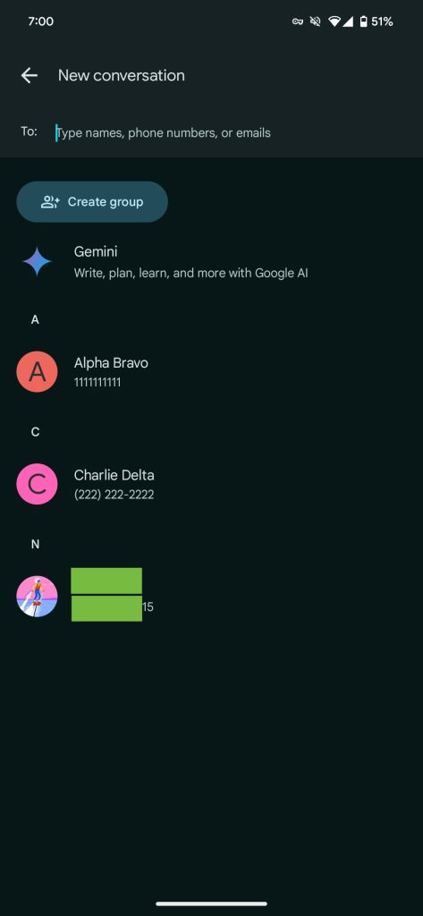 Google Messages ‘New chat’ update shows who has RCS