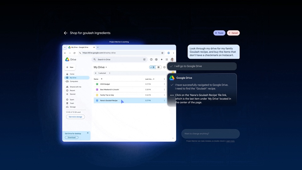 Google bringing Project Mariner browser agents to Gemini app