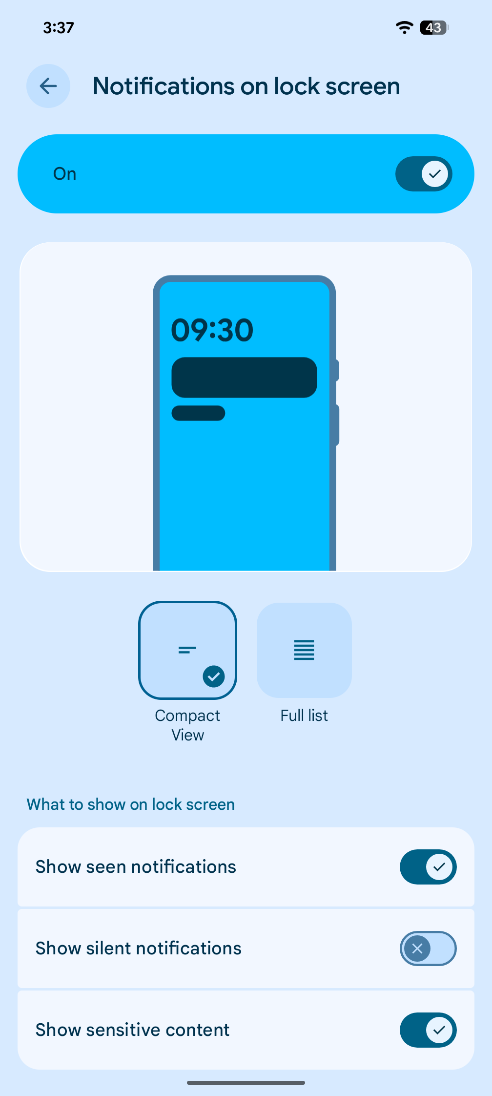 How to set your preferred notification view on Pixel's lock screen