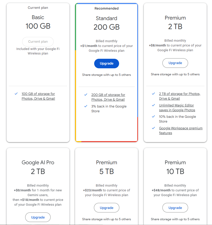 Google One hiding storage plans amid 'AI Ultra' addition