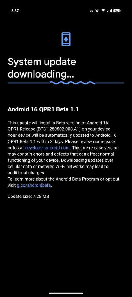 Android 16 QPR1 Beta 1.1 rolling out with many Pixel bug fixes