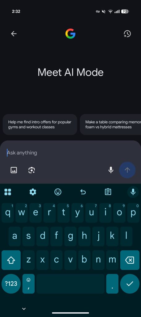 Google has a new voice input waveform for AI Mode on Android