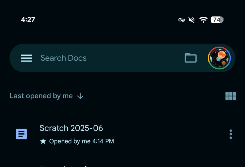 Google Docs for Android finally fixes the search-status bar bug