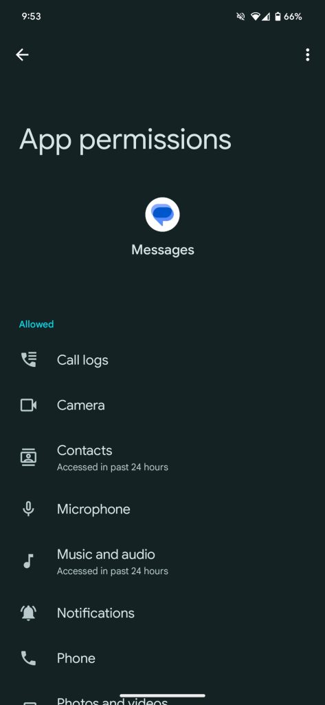 How to turn off the camera in the new Google Messages gallery