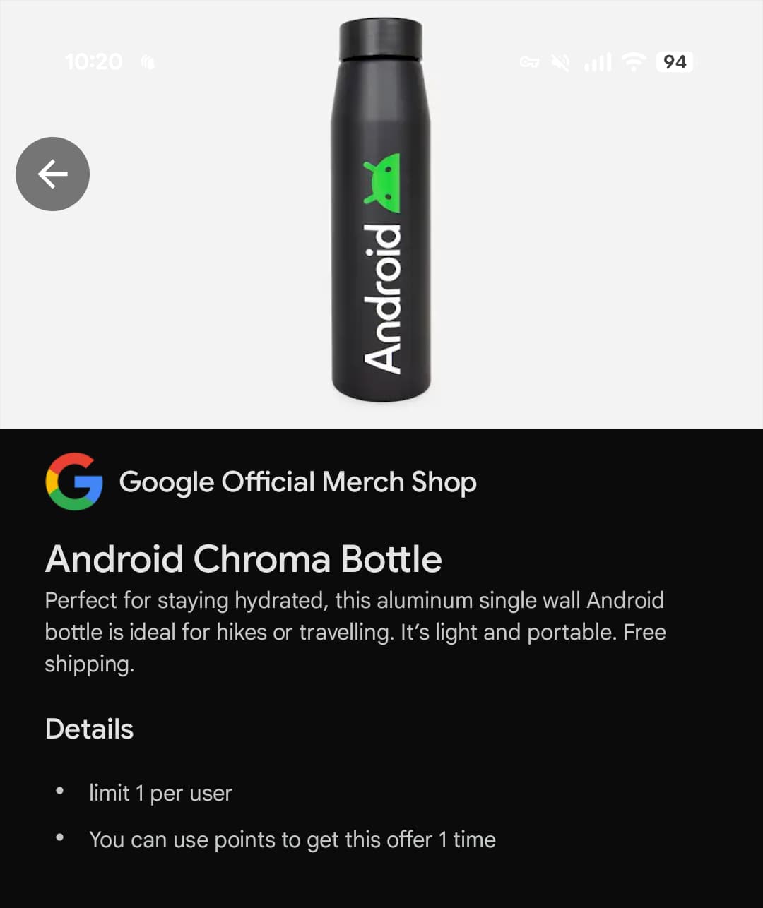 You can redeem Play Points for Android ‘Bot’ and Google swag