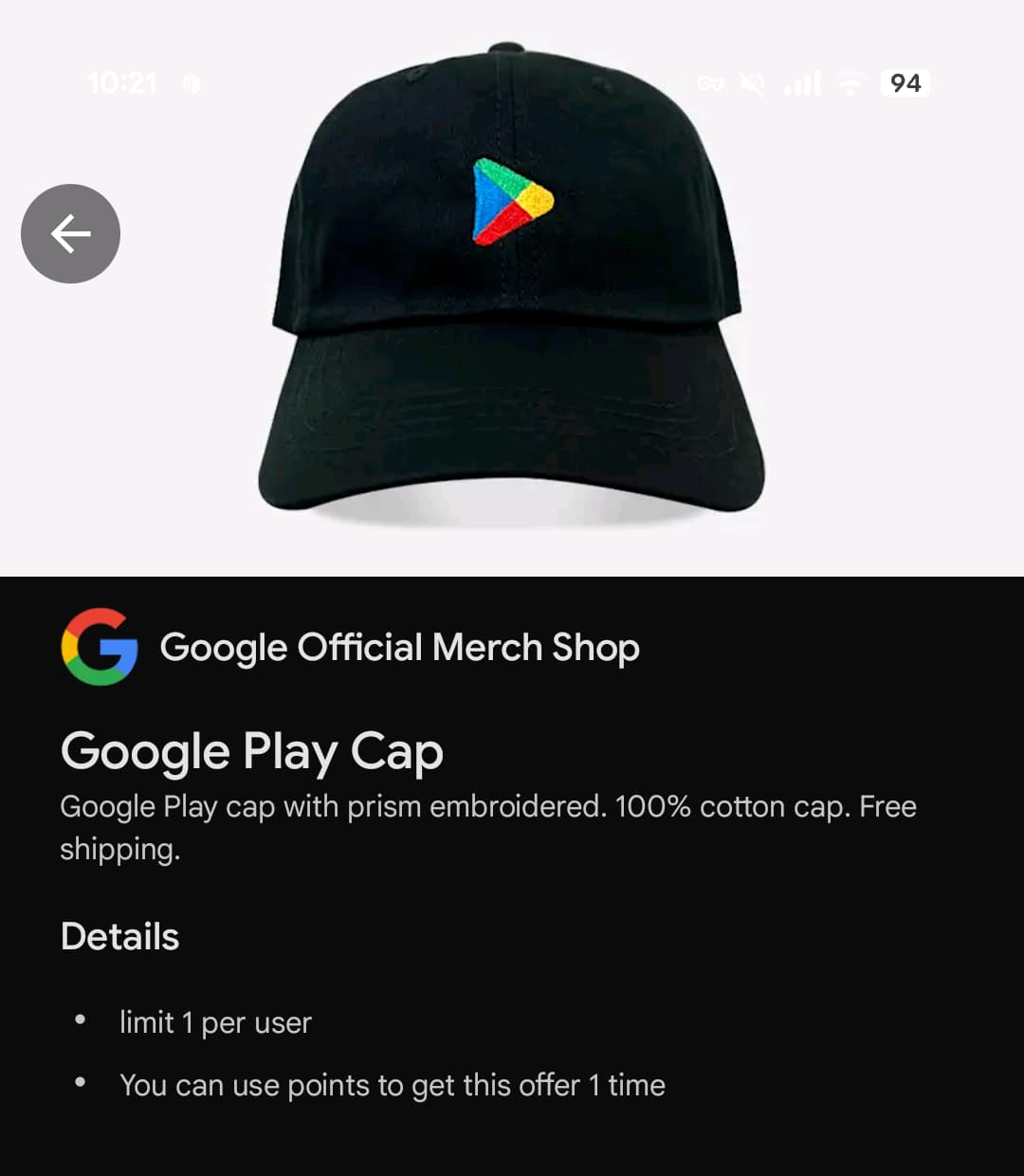 You can redeem Play Points for Android ‘Bot’ and Google swag