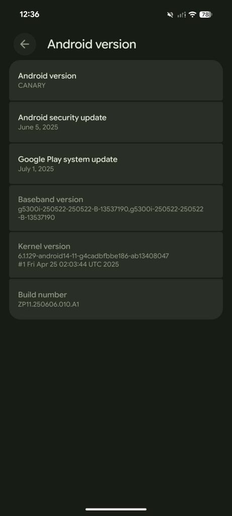 Everything new in the first Android Canary update (July 10) for Pixel