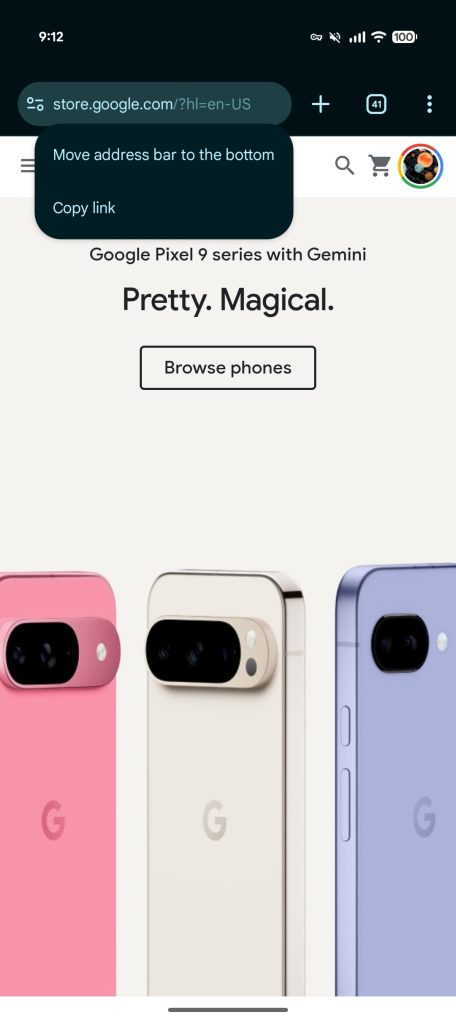 Google Chrome for Android rolls out bottom address bar