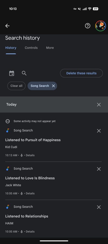 Circle to Search rolling out Song Search history on Android