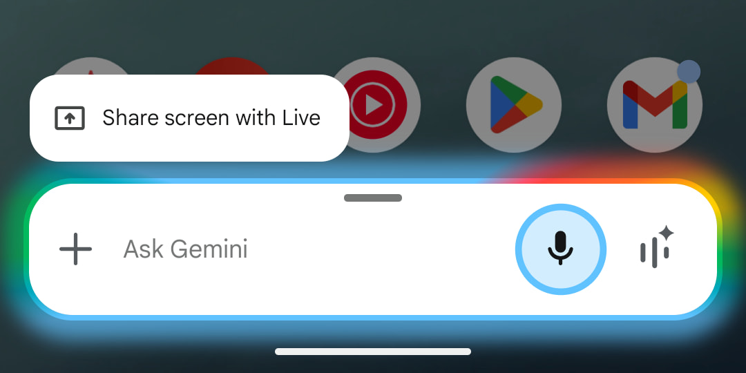 Google rolls out four-color glow for Gemini overlay on Android
