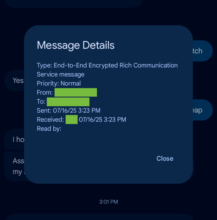 Google Messages has new text Details page with M3E redesign