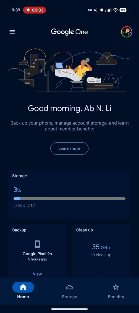 Google One Material 3 Expressive redesign drops the graphics