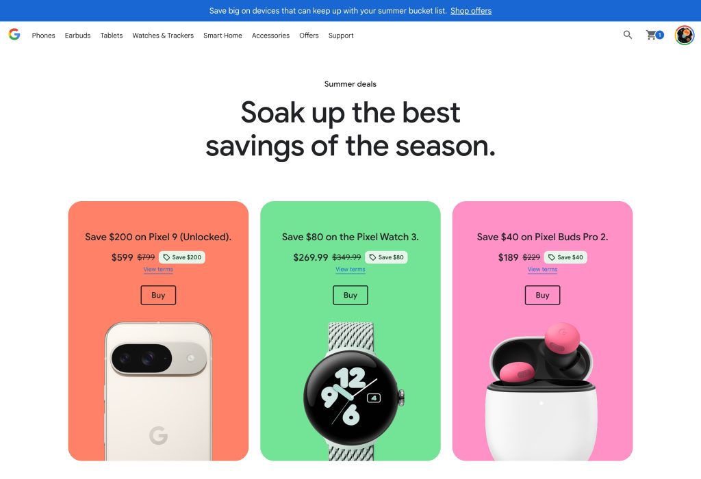 Google Store Prime Day: Big deals on Pixel 9, Watch 3, more