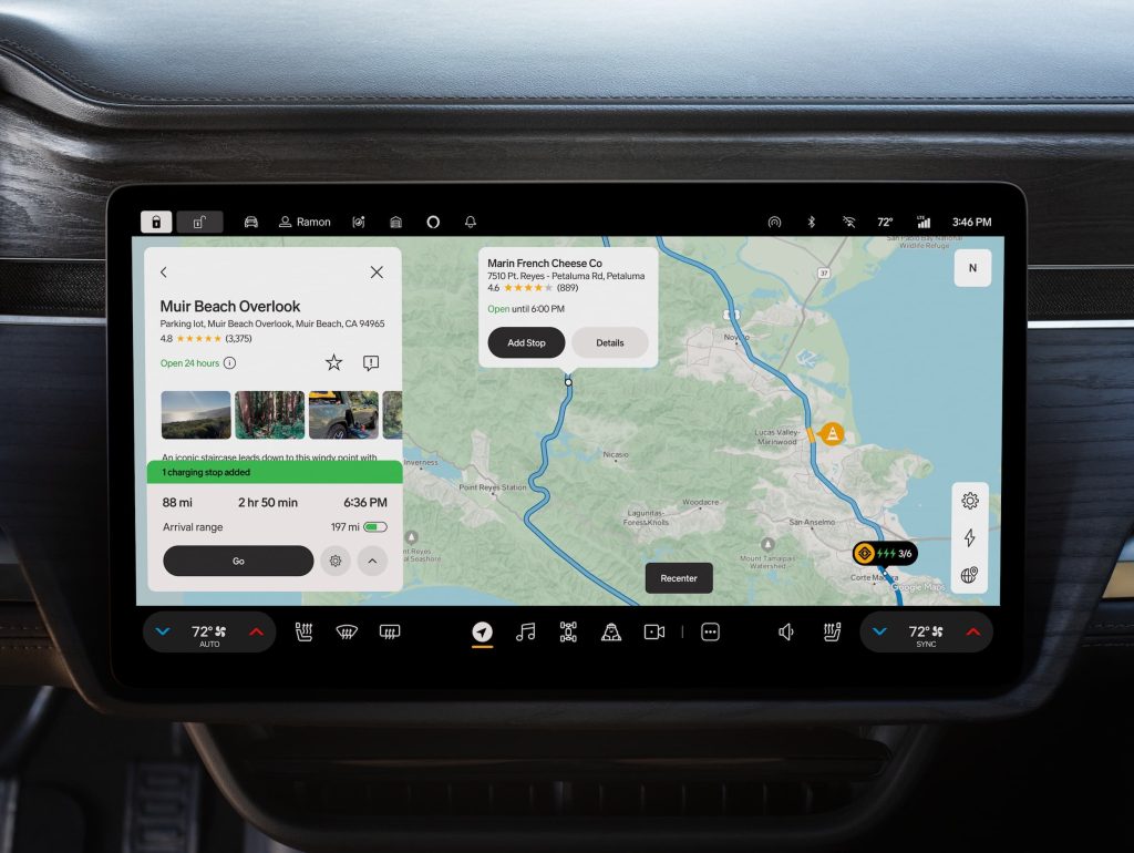 Rivian rolling out new Google Maps navigation system