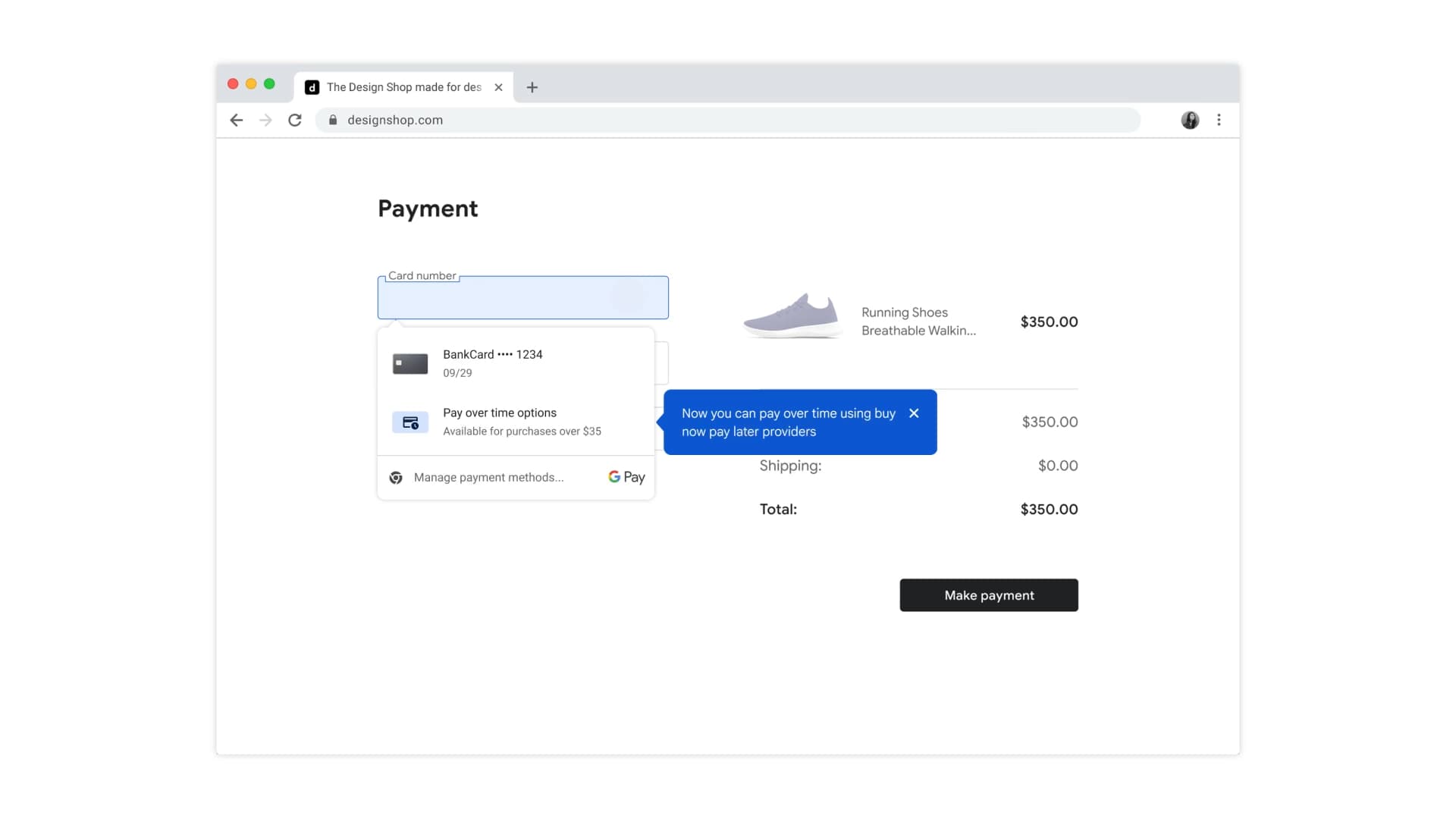 Chrome autofill will show benefits for more US credit cards