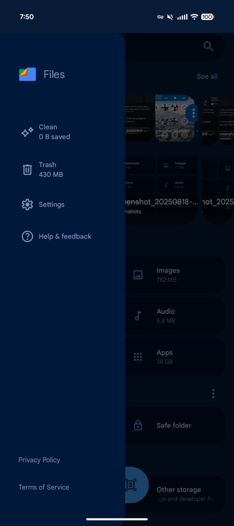 Files by Google M3 Expressive redesign: animated carousel, nav rail